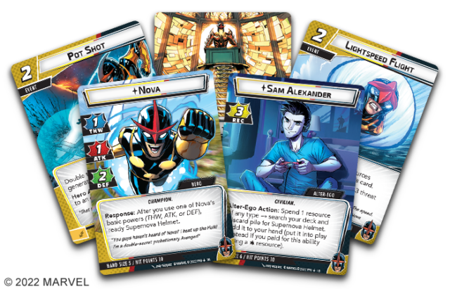 Nova Hero Pack Announced for Marvel Champions - Board Game Quest