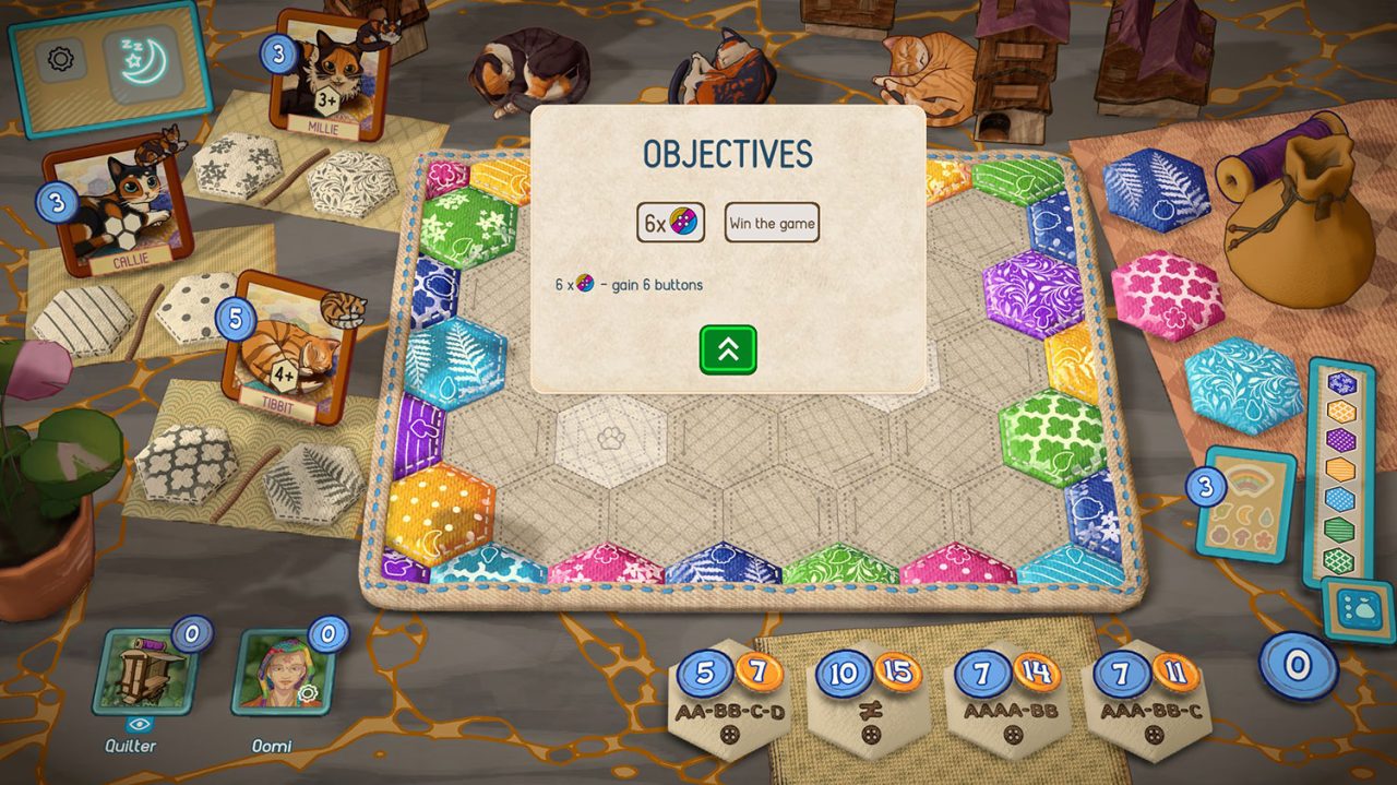 Quilts and Cats of Calico Digital Review - Board Game Quest